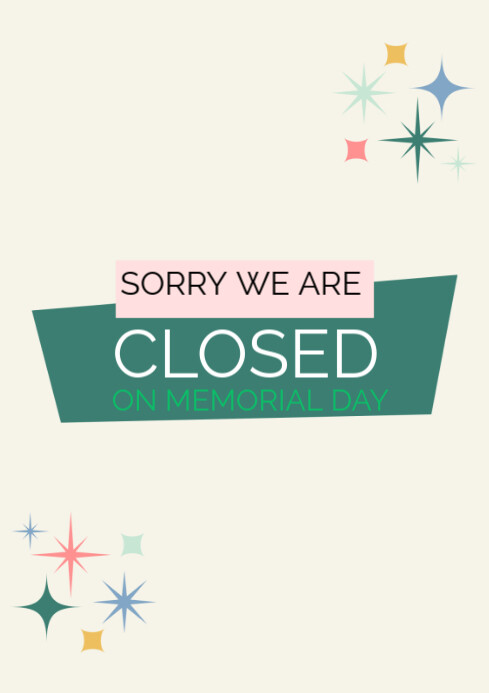 Sorry we are closed Template | PosterMyWall