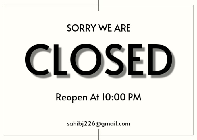 Sorry We Are Closed Template | PosterMyWall