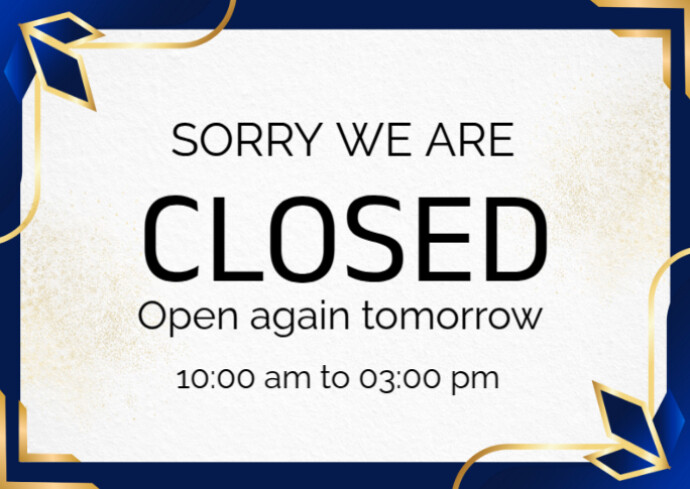 Sorry we are closed Template | PosterMyWall