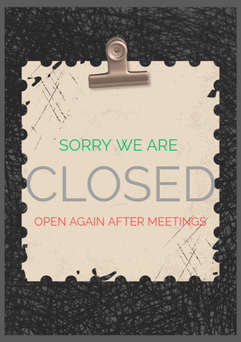Sorry we are closed Template | PosterMyWall