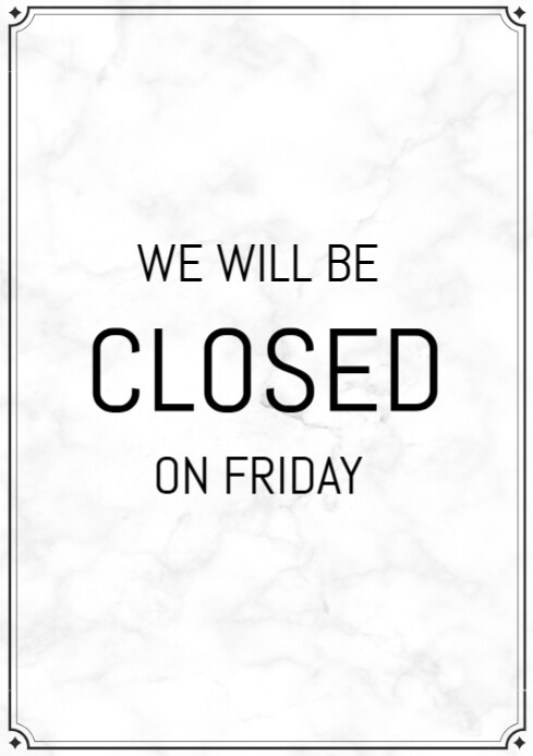 Sorry we are closed Template | PosterMyWall