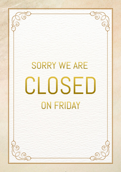 Sorry we are closed Template | PosterMyWall