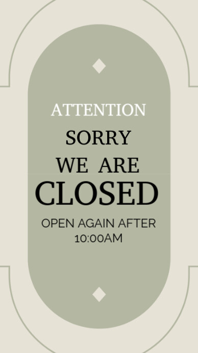 Sorry we are closed Template | PosterMyWall