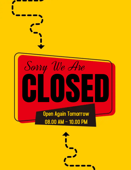 Copy of Sorry We Are Closed Flyer (us Letter) | PosterMyWall