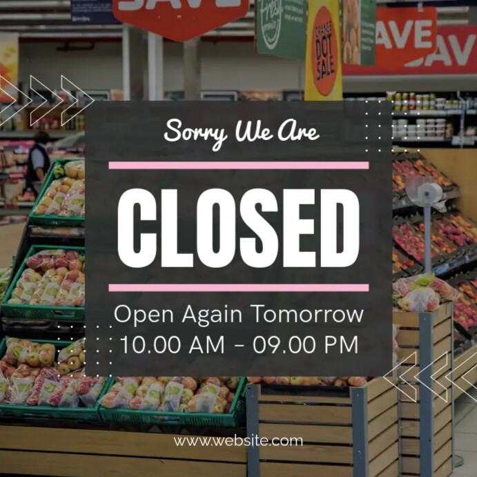 Sorry we are closed Poster Template | PosterMyWall
