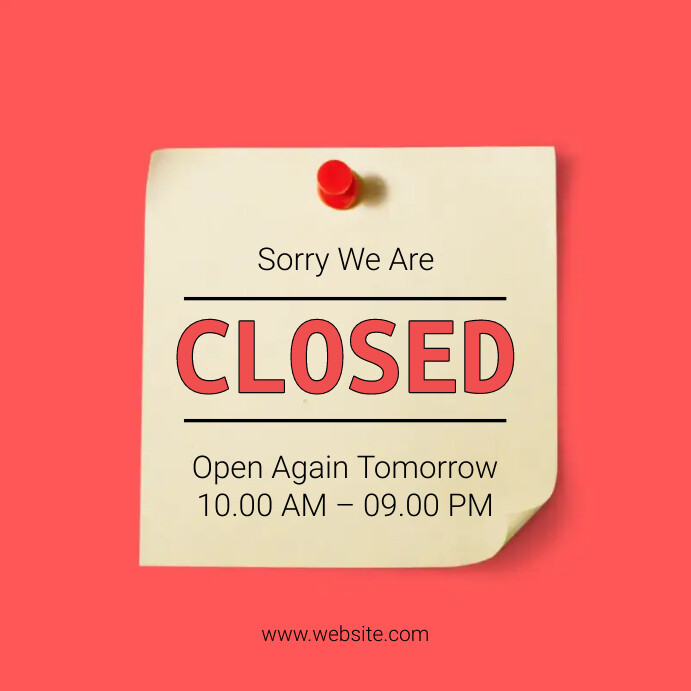 Sorry we are closed Poster Template | PosterMyWall