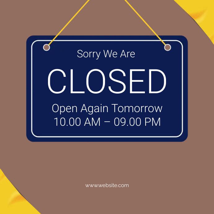 Plantilla de Sorry we are closed Poster | PosterMyWall