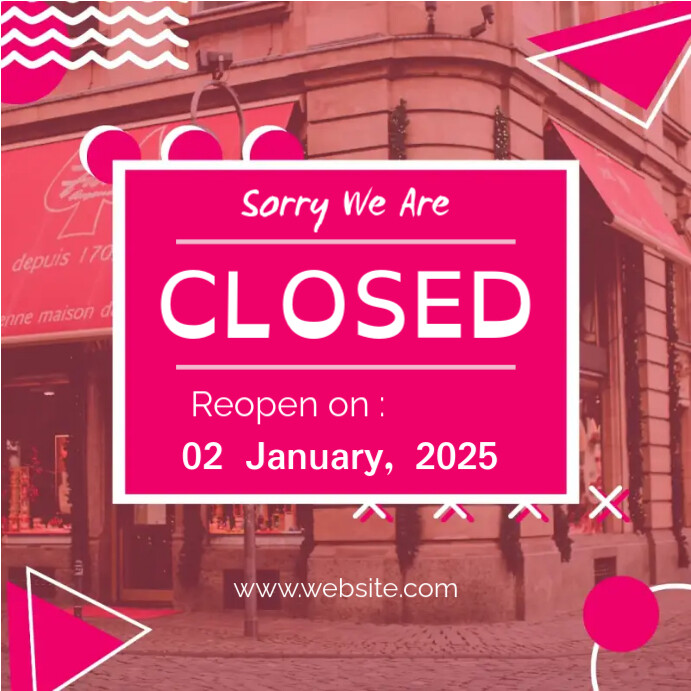 Sorry we are closed Poster Template | PosterMyWall