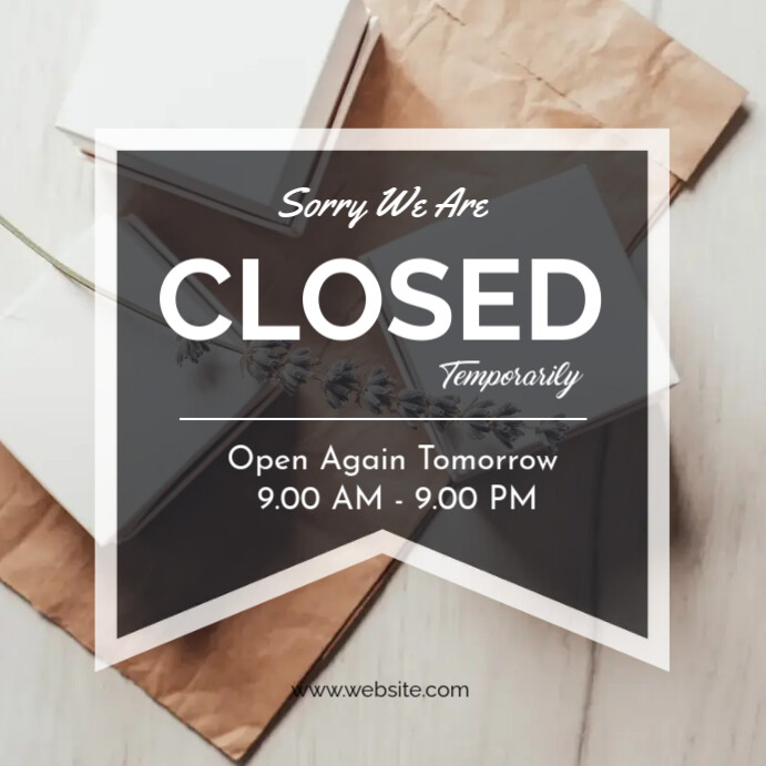 Sorry we are closed Posters Template | PosterMyWall