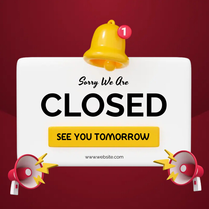 Sorry we are closed temporarily Template | PosterMyWall