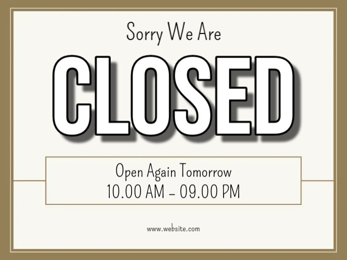 Plantilla de sorry we are closed temporarily | PosterMyWall