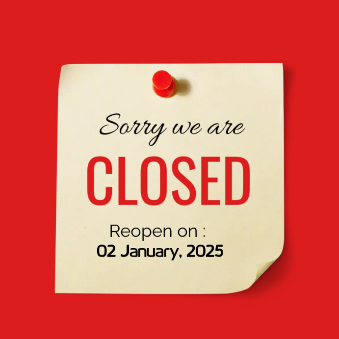sorry we are closed temporarily Template | PosterMyWall