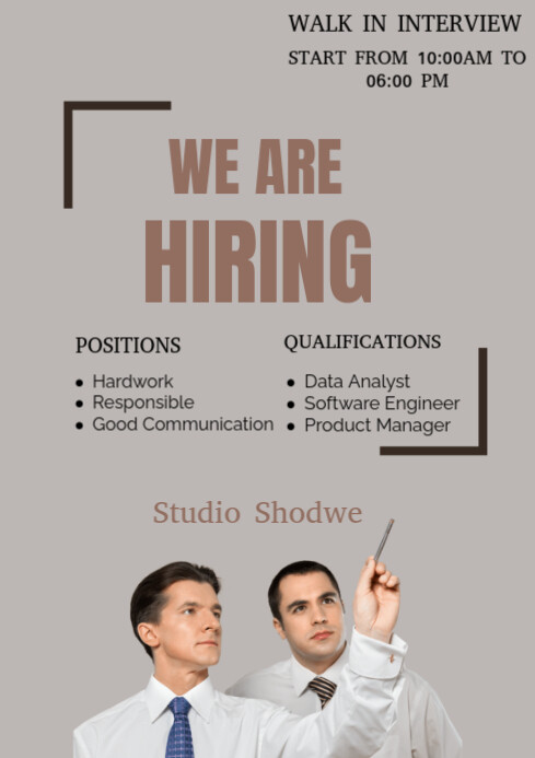 Sorry we are hiring Template | PosterMyWall