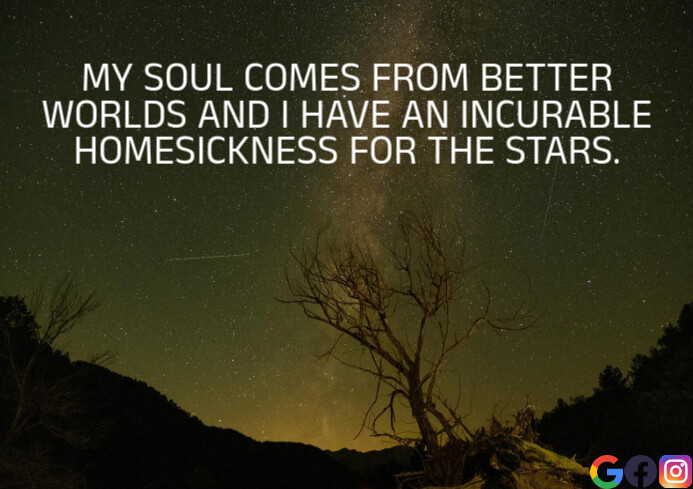 SOUL AND STARS QUOTE TEMPLATE | PosterMyWall