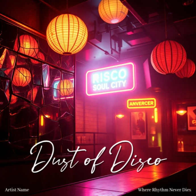 Modèle Soul City Retro Neon Disco Album Cover Design | PosterMyWall