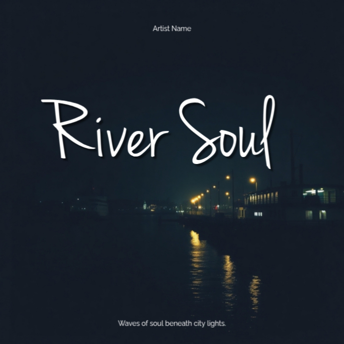 Soul City Riverfront Nights – Vintage Retro Gradient Album Cover ...