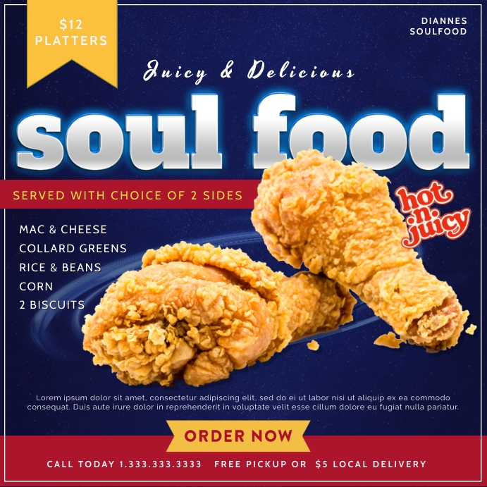Soul Food Template | PosterMyWall