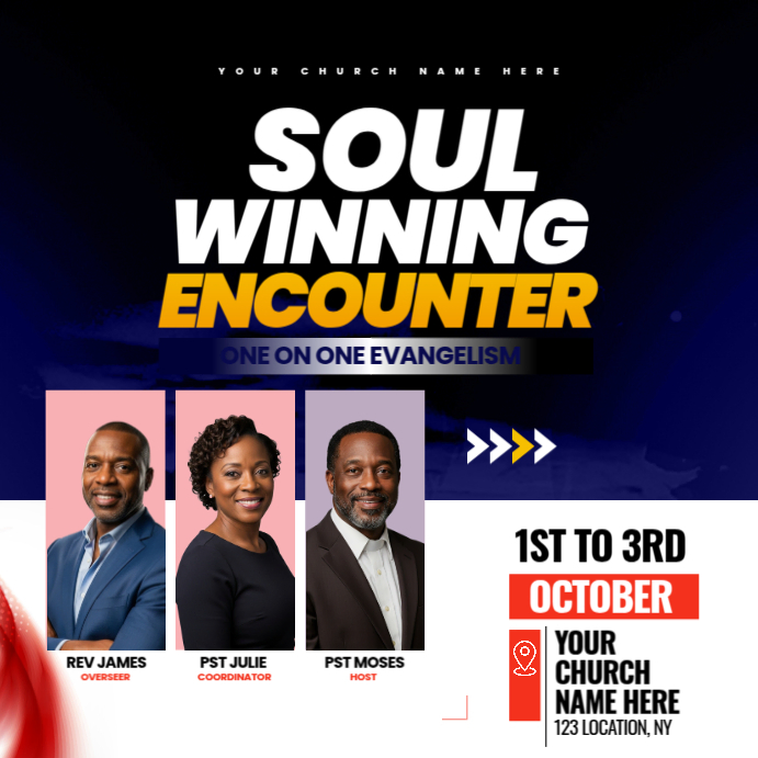 Soul Winning Encounter Evangelism Training Seminar Church Flyer ...