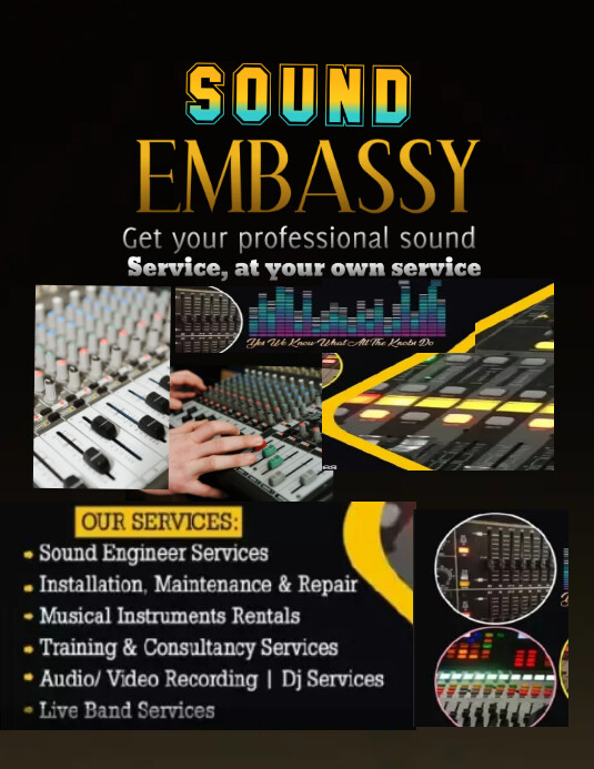 Sound engineering flyer Template | PosterMyWall