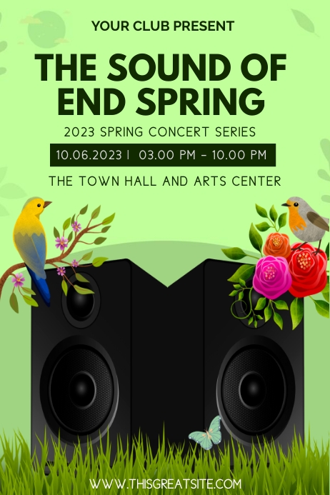 Sound of end spring template | PosterMyWall