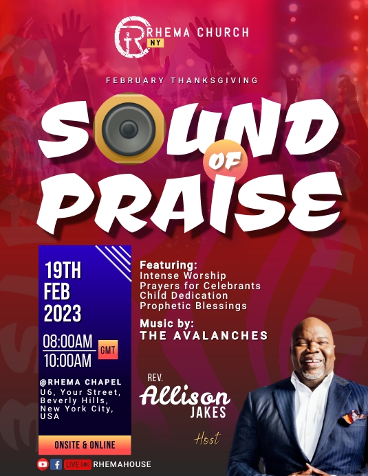 Copy of Sound of Praise | PosterMyWall