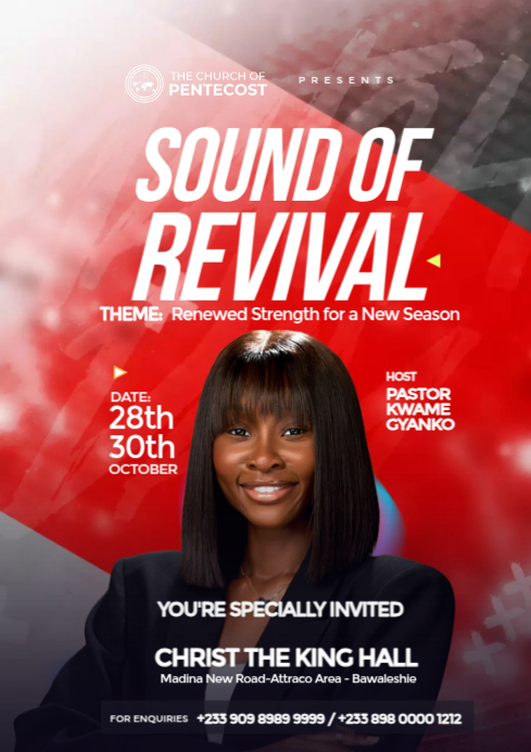 Copy of Sound of Revival Church Design Template | PosterMyWall