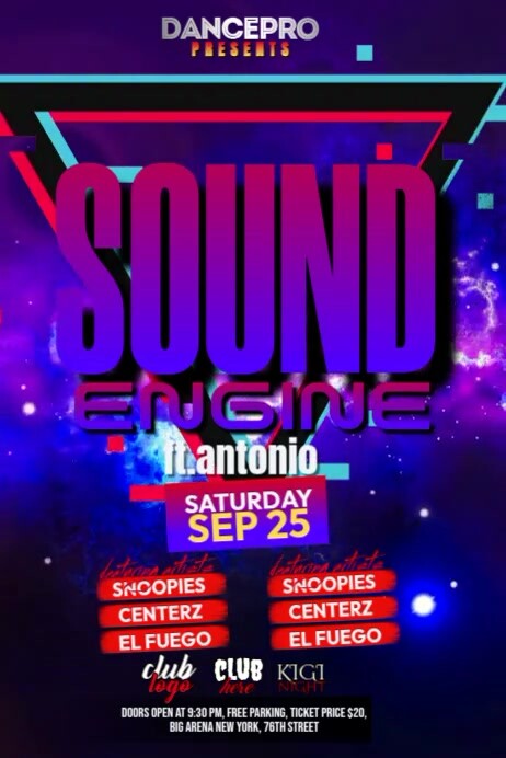Sound Party Video Template | PosterMyWall