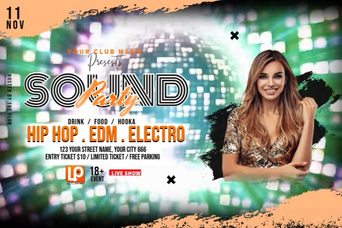 Sound Party Video Template | PosterMyWall