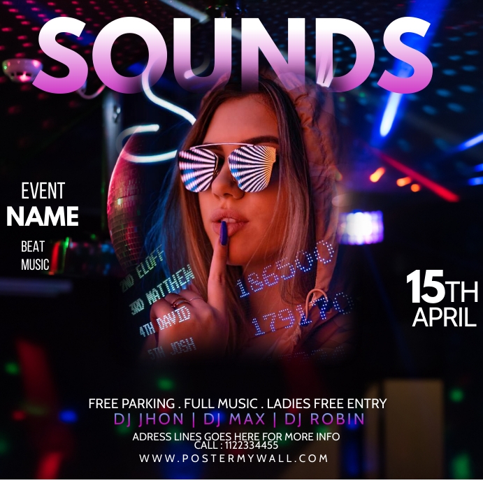 Copy of Sounds , DJ , summer | PosterMyWall