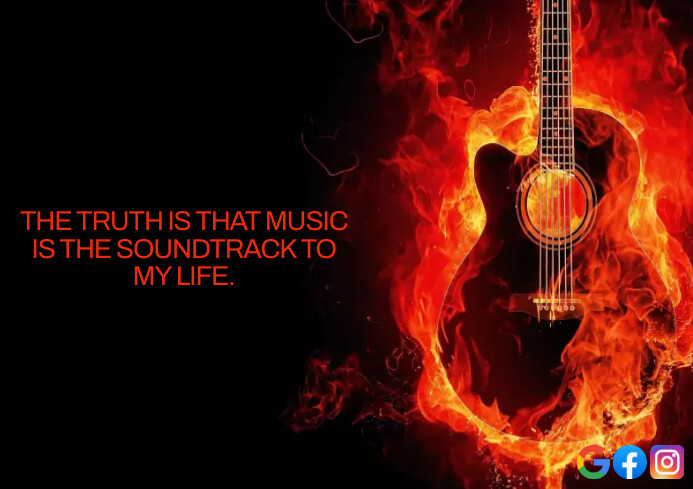 SOUNDTRACK AND MUSIC QUOTE TEMPLATE | PosterMyWall