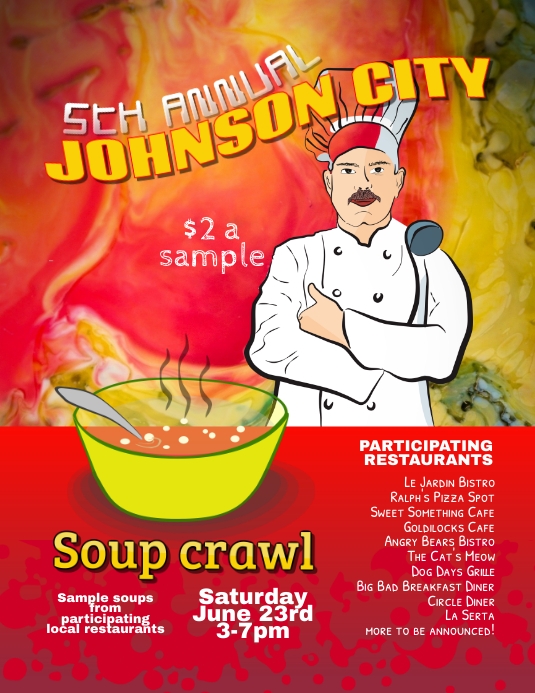 Soup Crawl Event Festival flyer Template | PosterMyWall