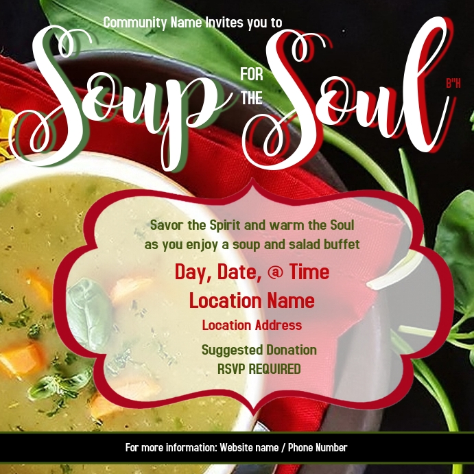 Copy of Soup for the soul | PosterMyWall