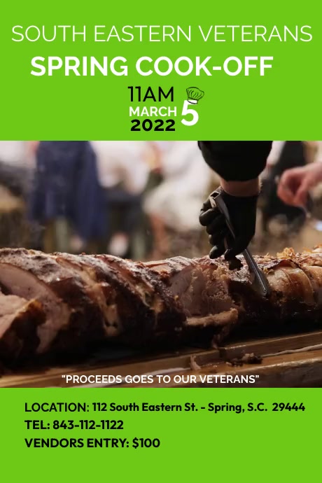 South Eastern Veterans Cook-Off Template | PosterMyWall