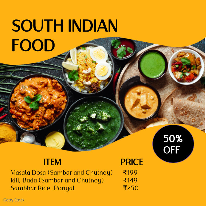 South indian food Template | PosterMyWall