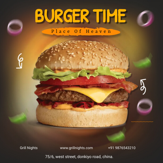 Plantilla de south indian style burger restaurant poster | PosterMyWall
