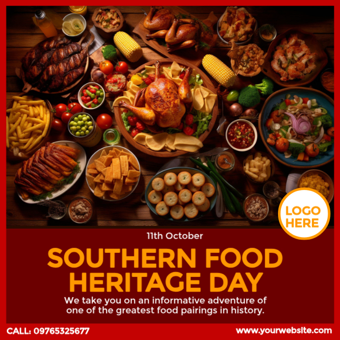 Southern Food Heritage Day Template | PosterMyWall