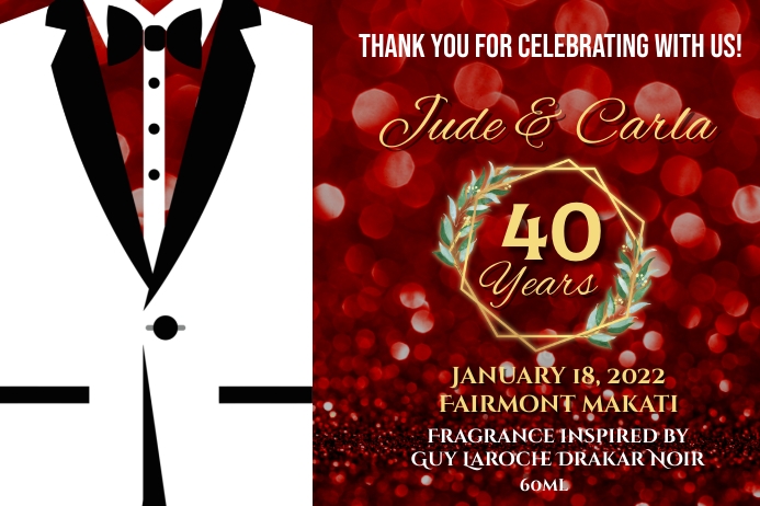 Souvenir label perfume for men Template | PosterMyWall