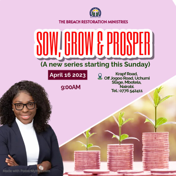 Sow, Grow and Prosper Template | PosterMyWall