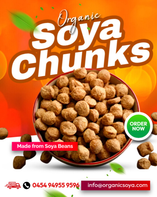 Copy of Soya chunks soy granules nuggets protein meat online advert ...