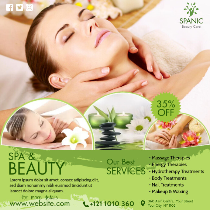 Spa & Beauty Care Ad Template | PosterMyWall