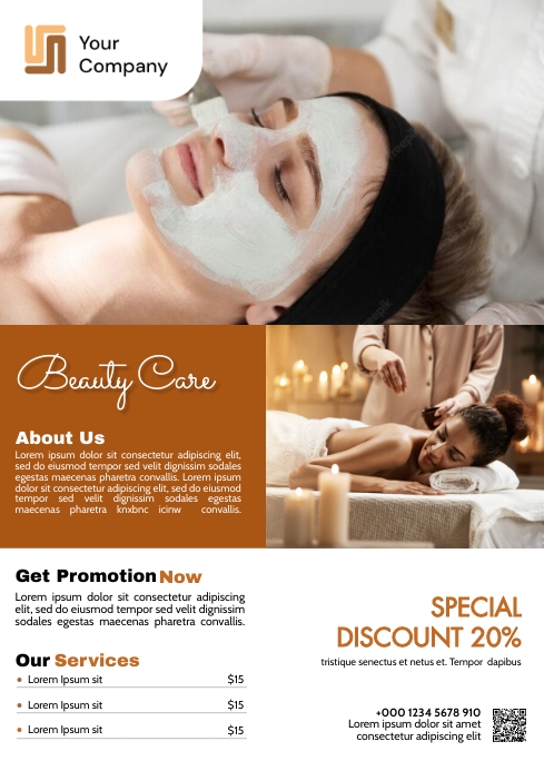 Spa & Beauty Care Flyer Template | PosterMyWall