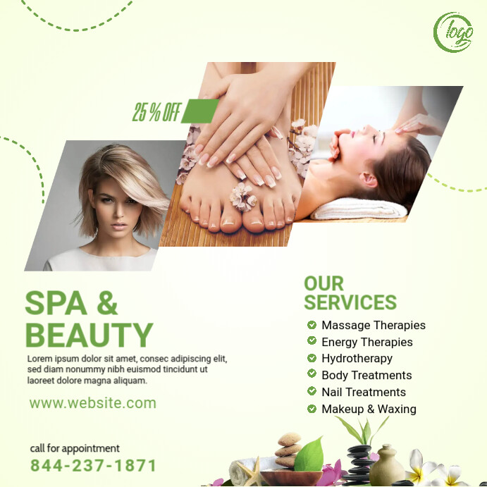Spa & Beauty Care Service Ad Template | PosterMyWall