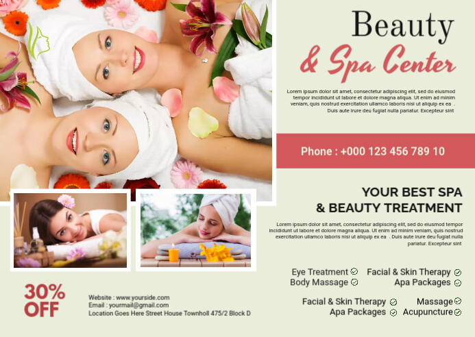Spa & Beauty Template | PosterMyWall