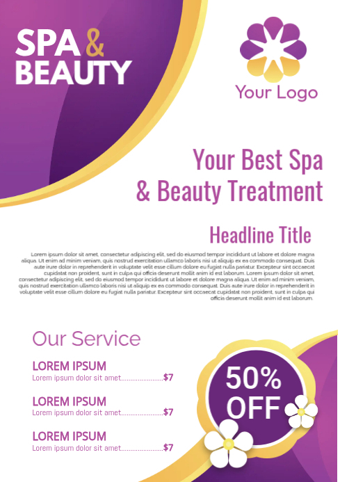 Spa Flyer Template | PosterMyWall