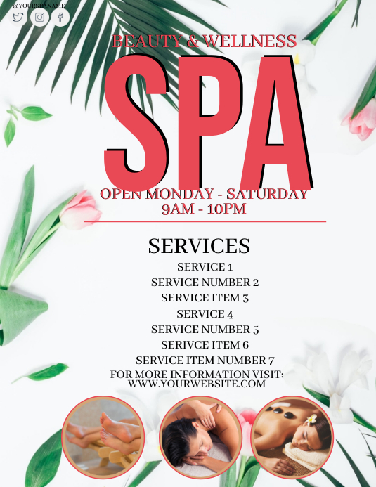 SPA RESORT RELAXING DESIGN TEMPLATE | PosterMyWall