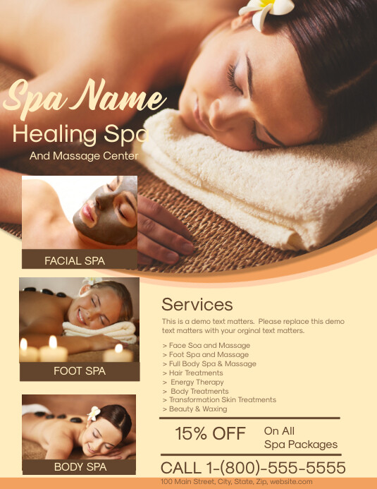 Spa Services Template | PosterMyWall