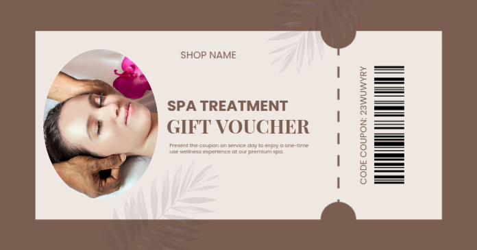 Copy of Spa Treatment Gift Voucher — Relaxing Wellness Certificate ...