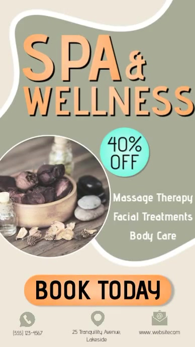 Spa Wellness Flyer Ad Animated Template | PosterMyWall
