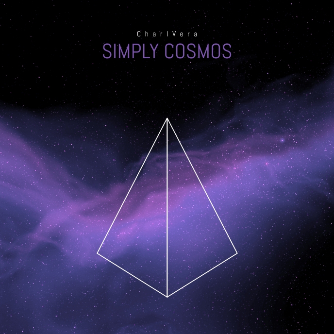 Space Cosmos Galaxy Blue Stars CD Cover Music Template | PosterMyWall