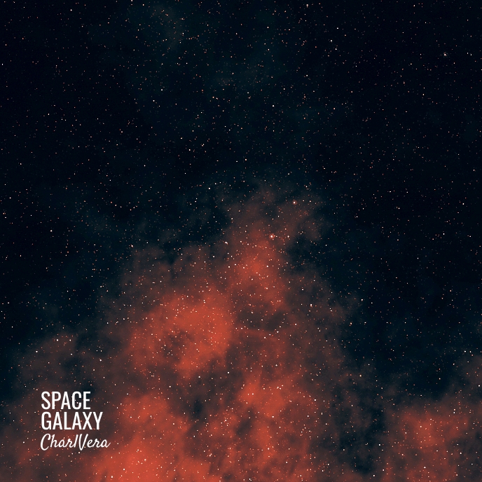 Space Cosmos Galaxy Stars CD Cover Music Template | PosterMyWall